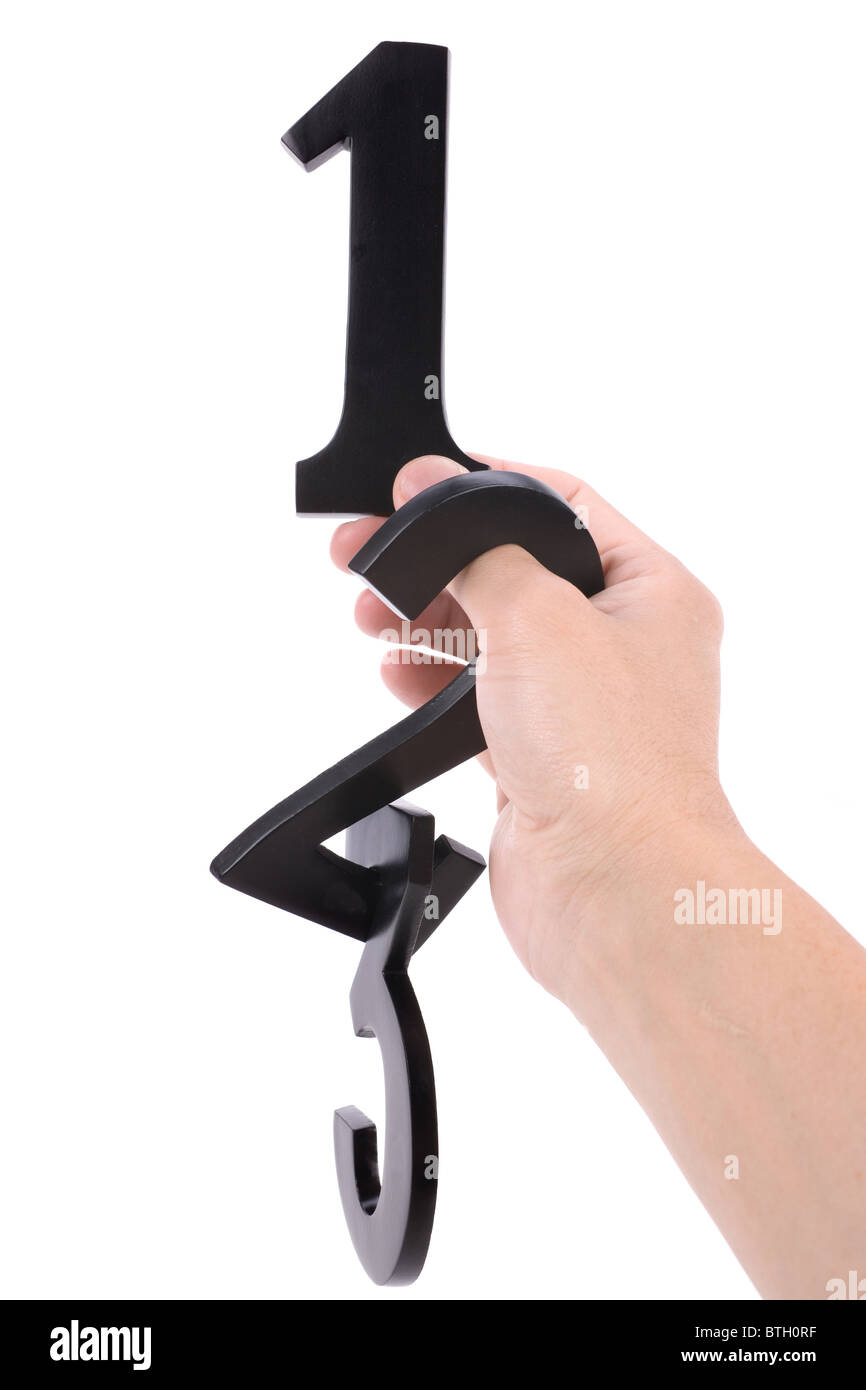 number 1 with white background, concept of teamwork Stock Photo - Alamy