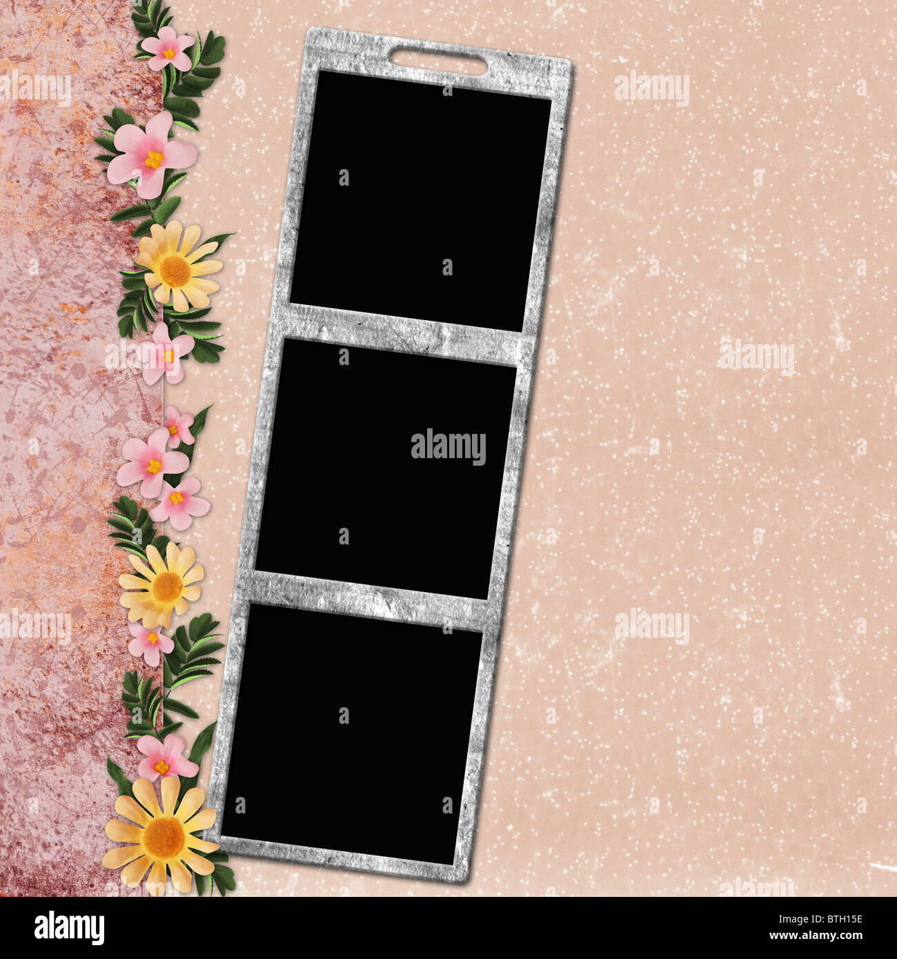 Spring background with frames Stock Photo - Alamy