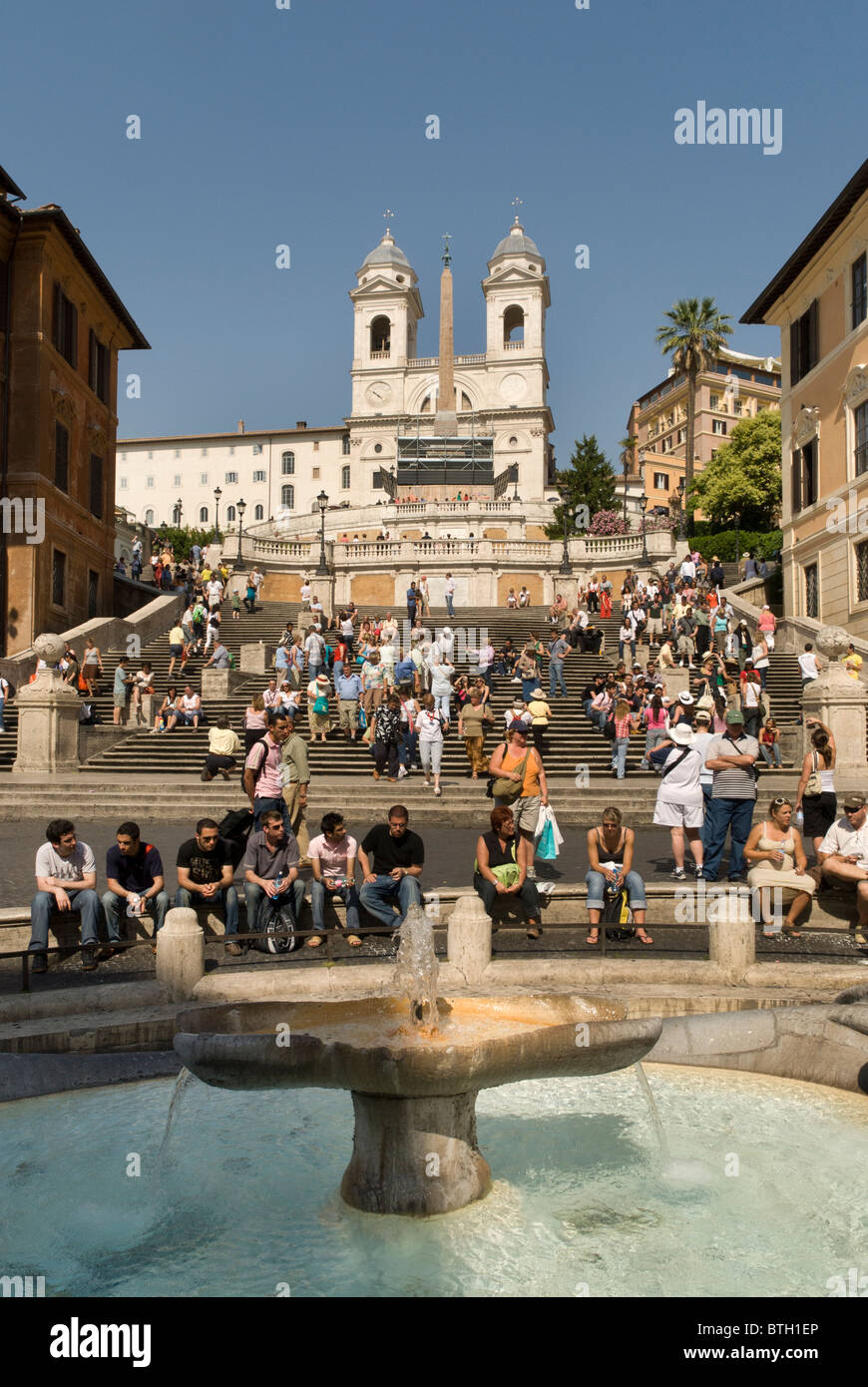 The Spanish Steps. is a set of steps in Rome, Italy, climbing a steep ...