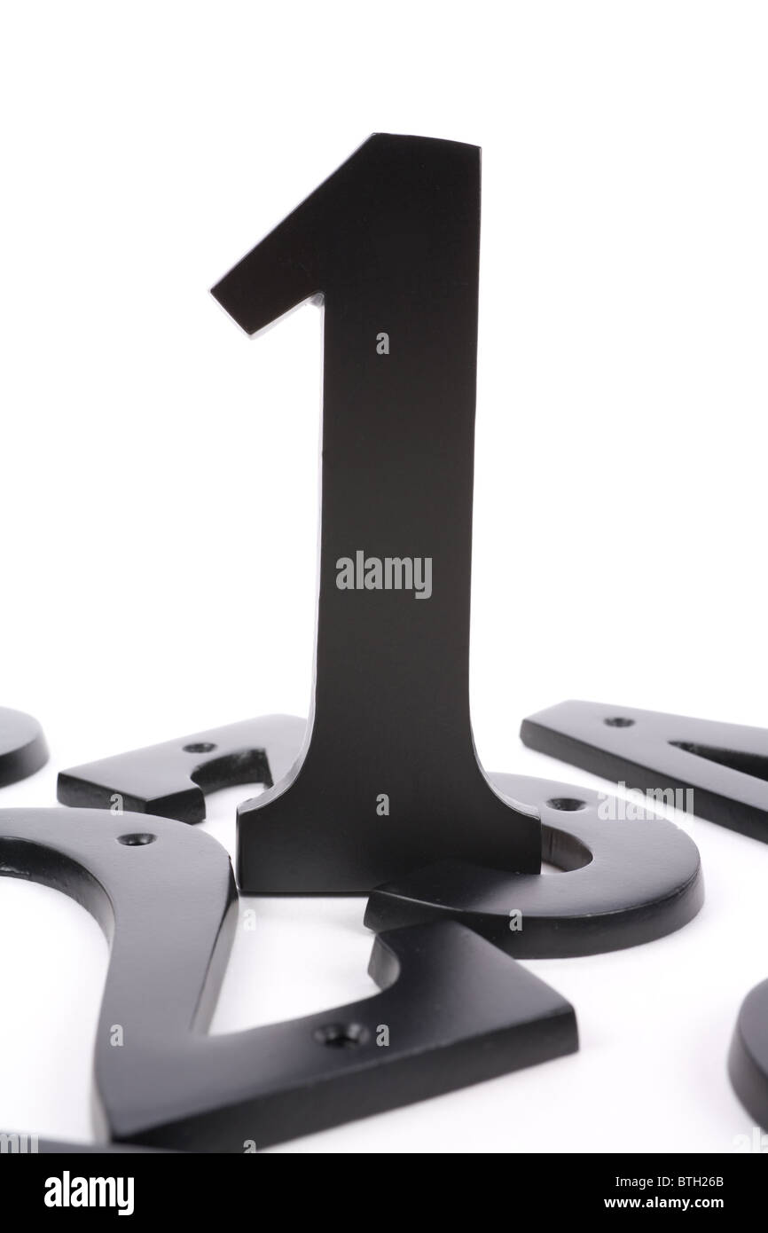 number 1 with white background, concept of teamwork Stock Photo - Alamy