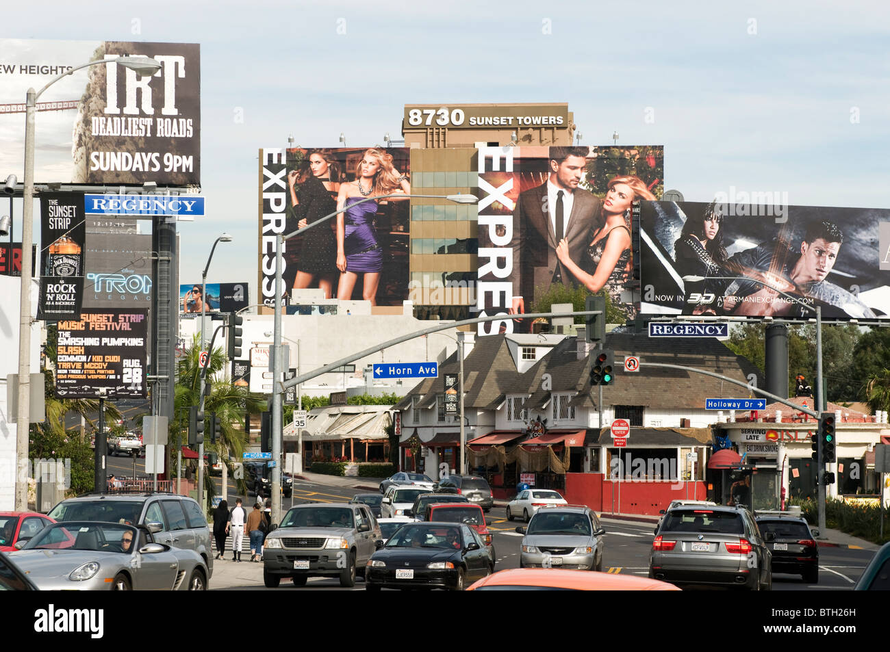Sunset Strip Los Angeles Billboards High Resolution Stock Photography ...