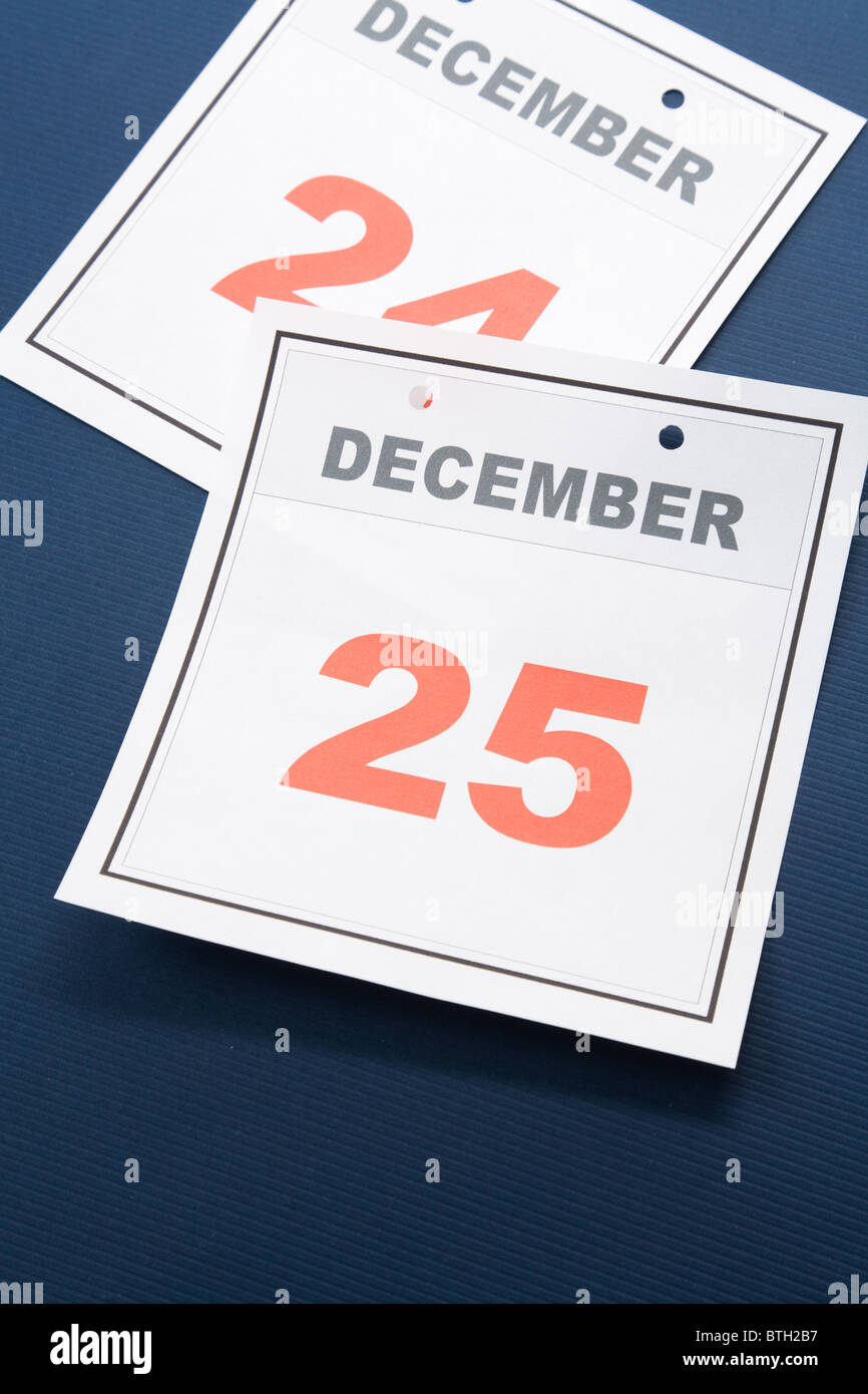 Christmas day, calendar December 25 for background Stock Photo - Alamy