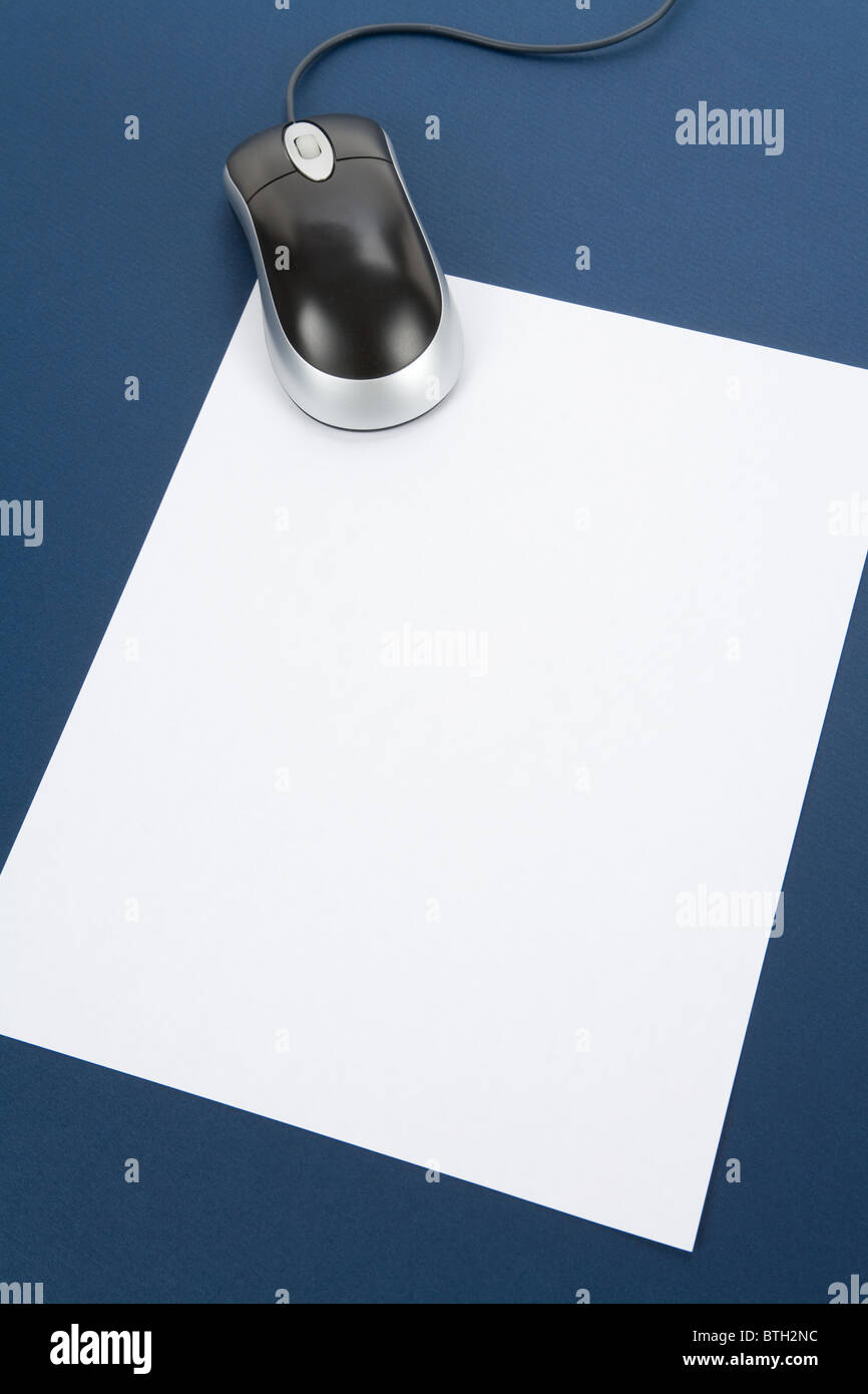 letter paper and computer mouse, concept of email Stock Photo - Alamy
