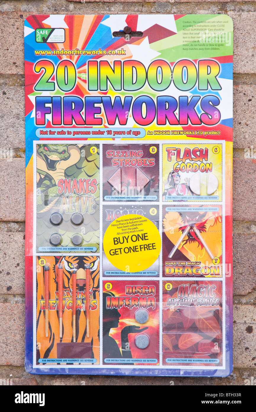 A pack of 20 indoor fireworks Stock Photo - Alamy