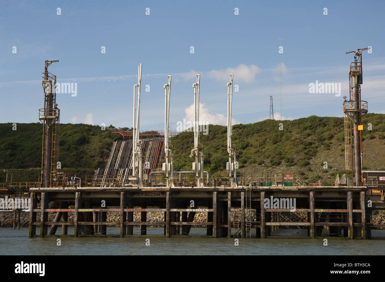 Dragon LNG terminal and jetty, Milford Haven, Pembrokeshire, Wales, UK ...