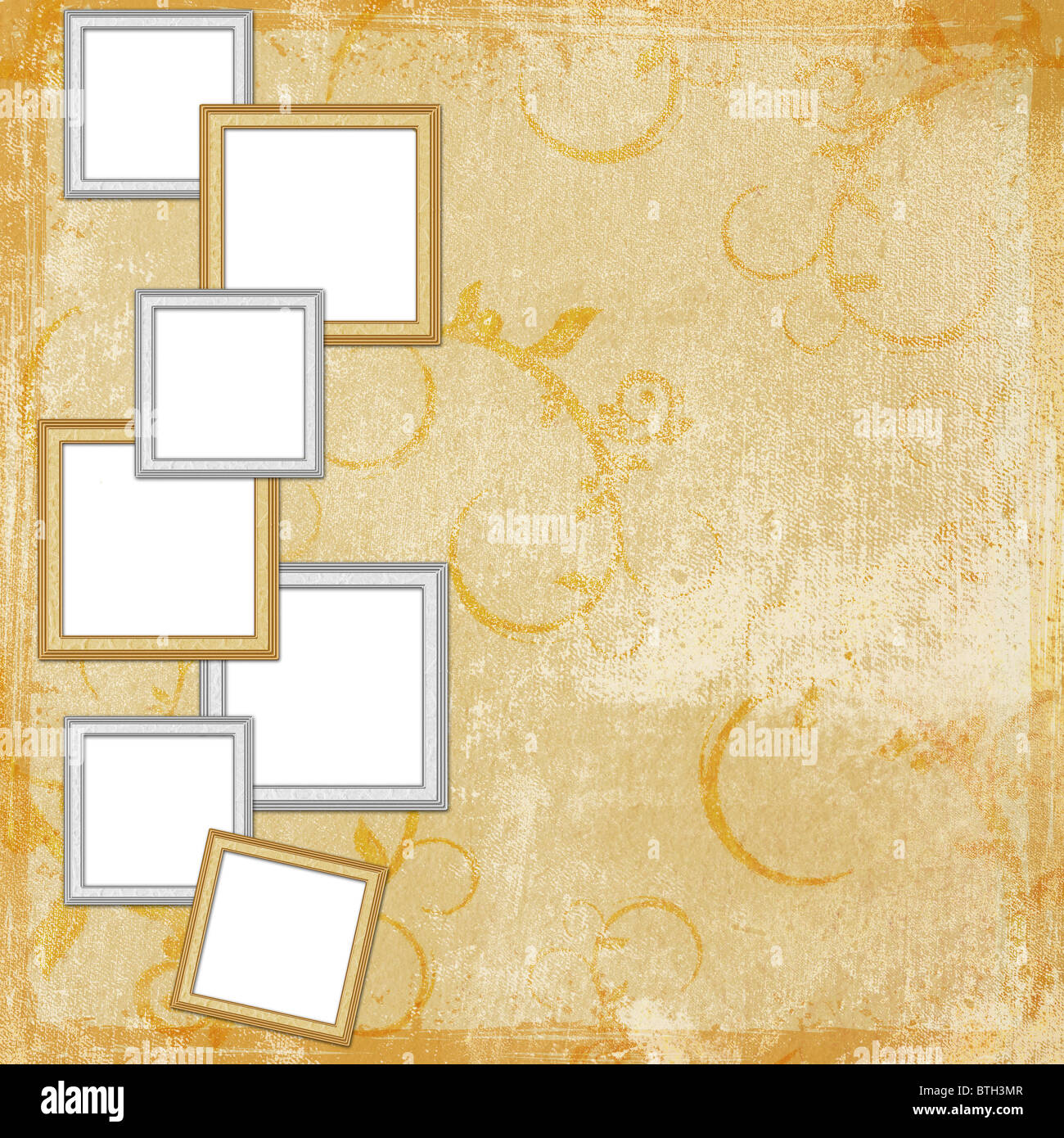Picture-frames on abstract background Stock Photo - Alamy