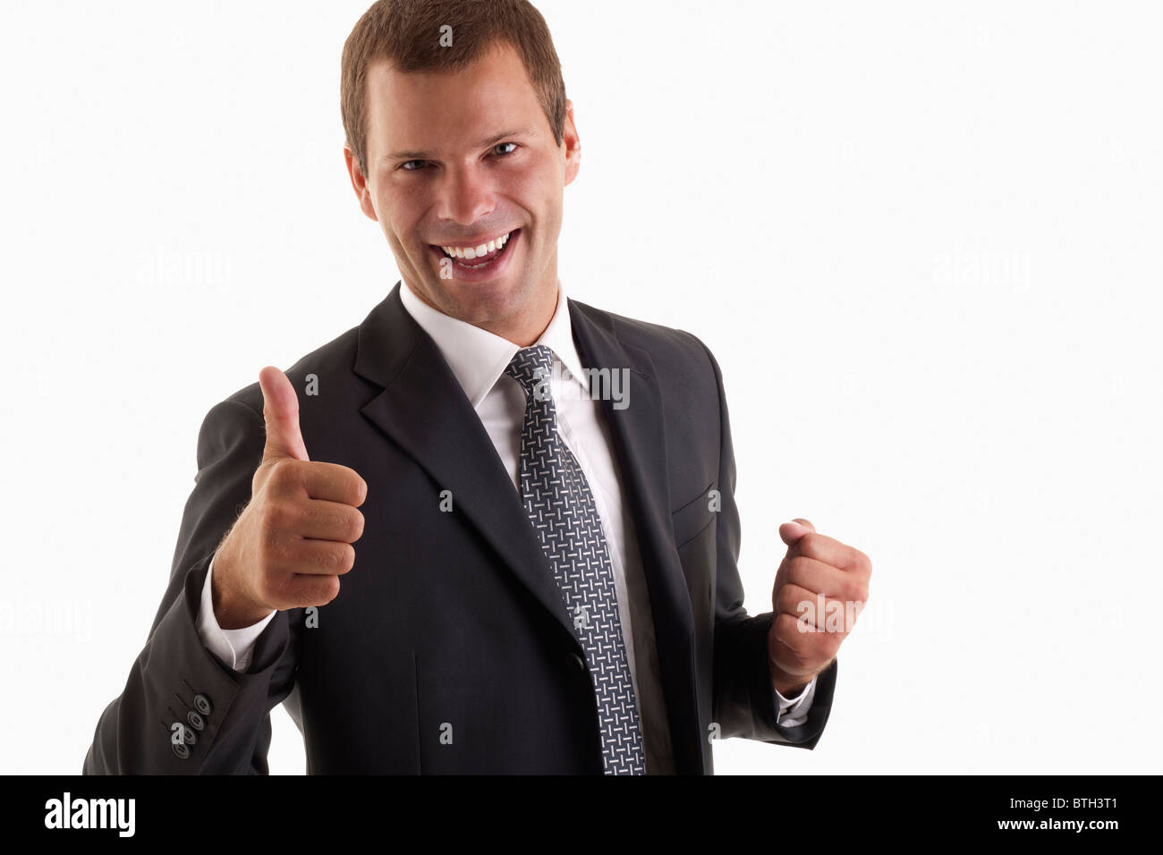 Man signing thumbs up Stock Photo - Alamy