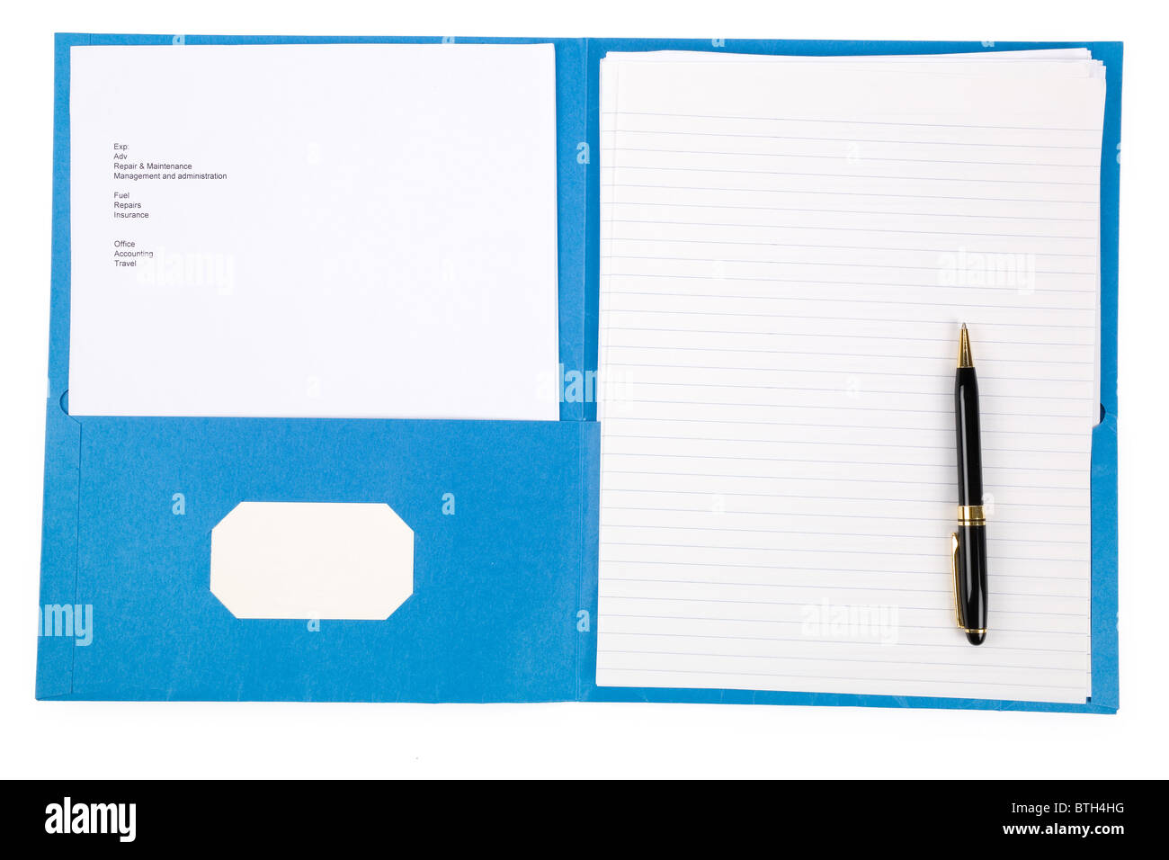 file folder with white background Stock Photo - Alamy