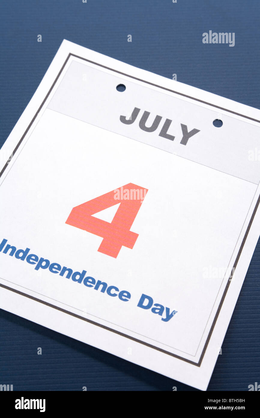 Independence Day, calendar date Fourth of July for background Stock ...