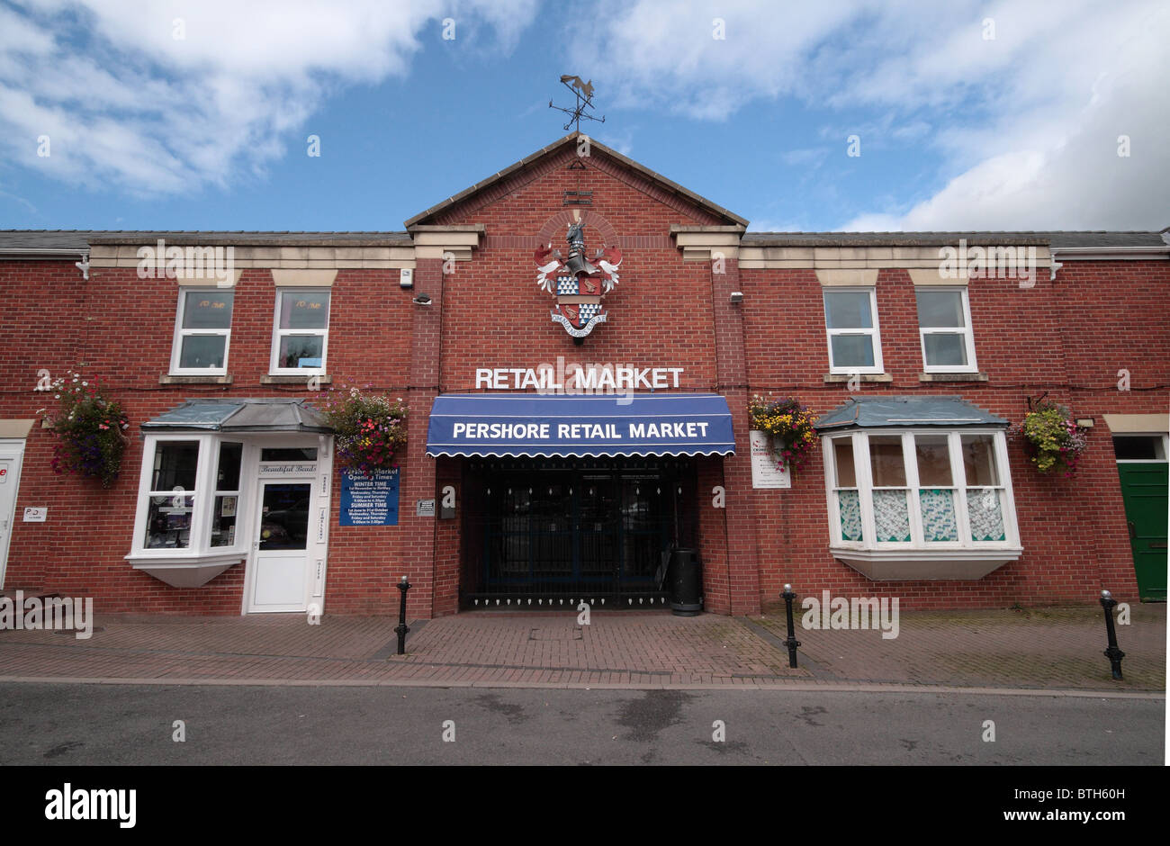 Pershore Retail Market, Worcestershire, England, UK Stock Photo - Alamy