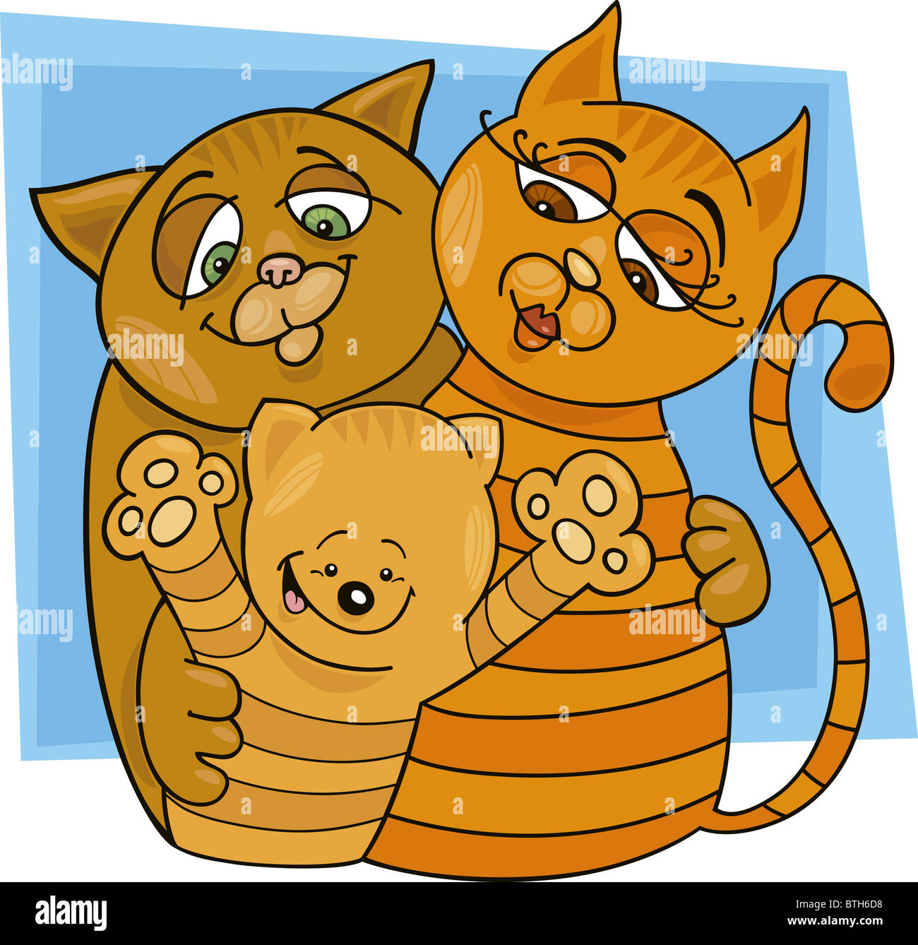 Cartoon parents baby family hi-res stock photography and images - Alamy