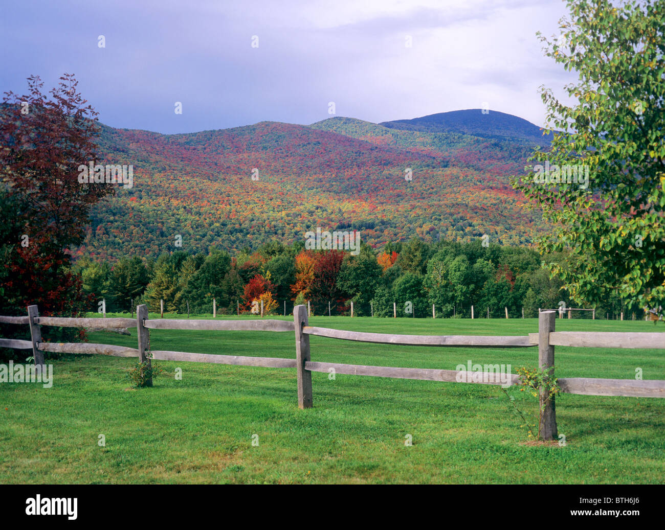 Green Mountain's Fall Foliage Stock Photo - Alamy