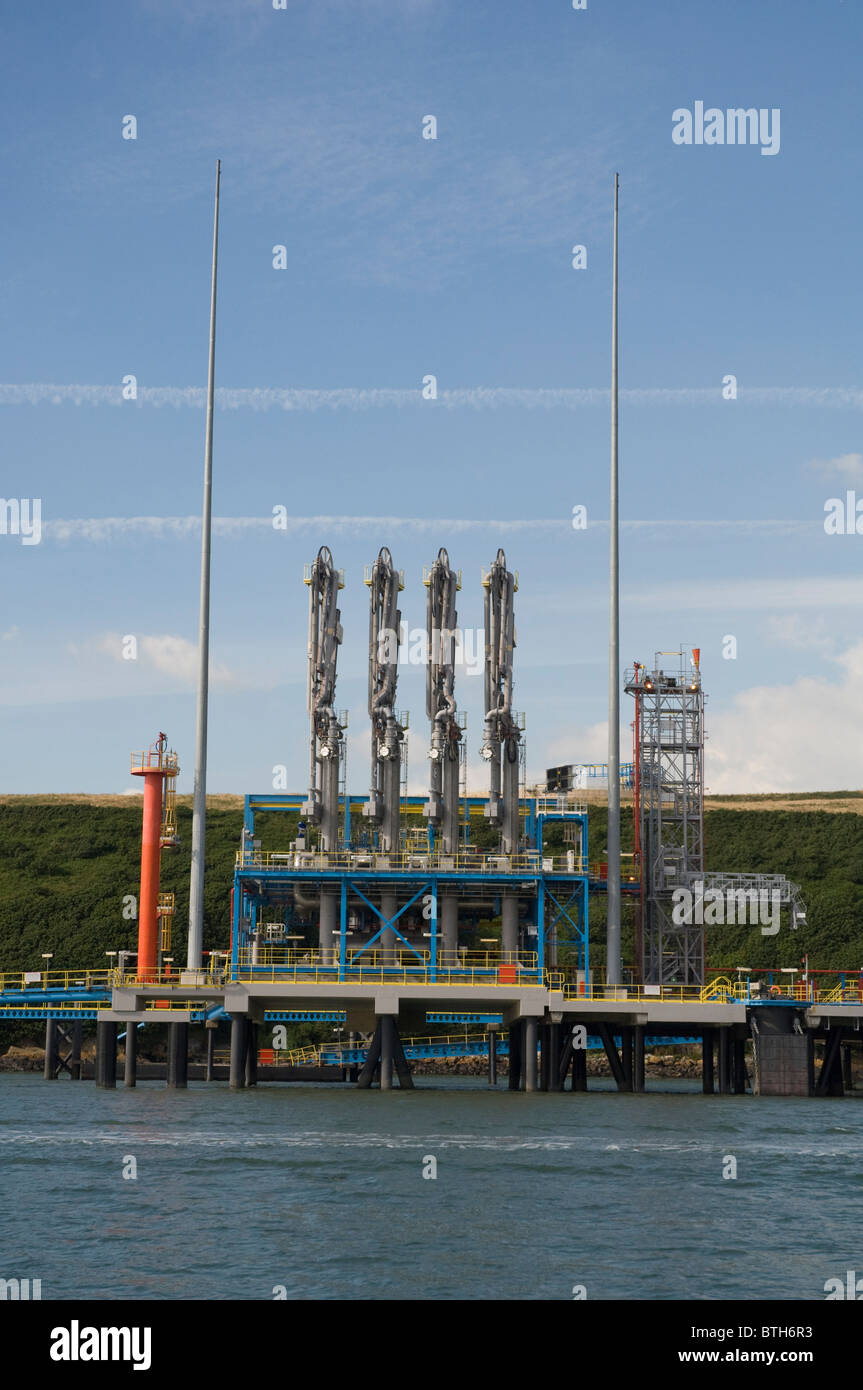 Dragon LNG terminal and jetty, Milford Haven, Pembrokeshire, Wales, UK ...
