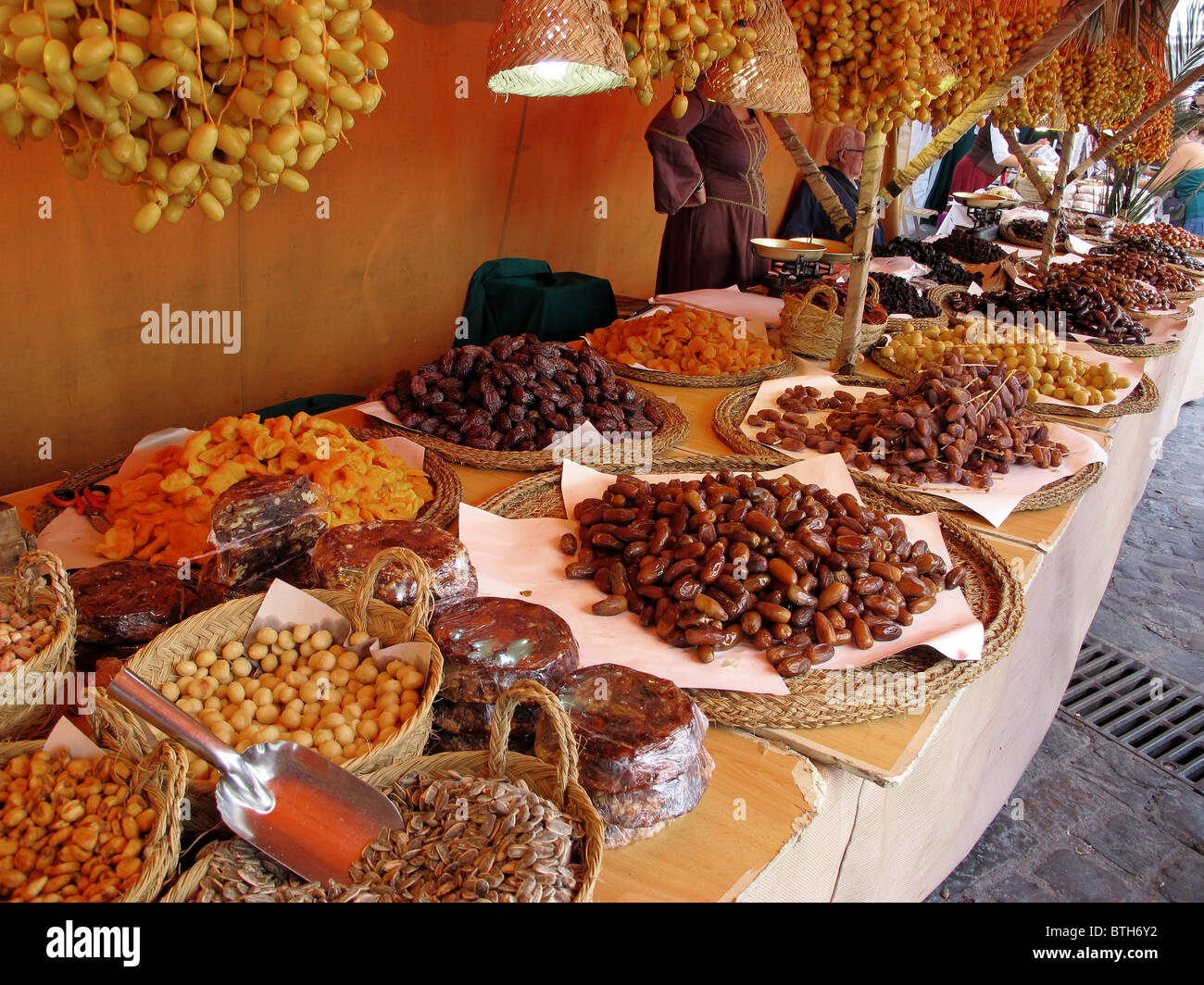 Dates on a Medieval Market stall Stock Photo - Alamy