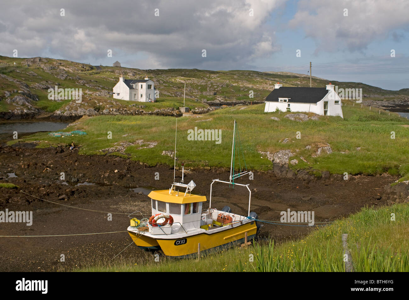 Fishing crofting Community at Earsary Orsay Island Barra Croft House ...