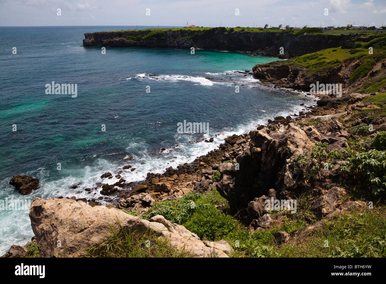 Ragged point near Skeetes Bay, Barbados, Caribbean, West Indies. The ...