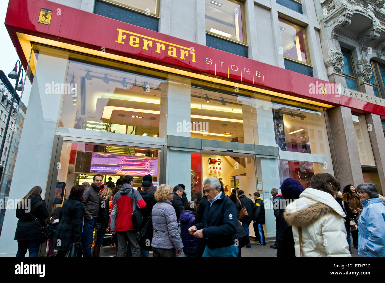 Ferrari store, Shopping, Milan Stock Photo - Alamy