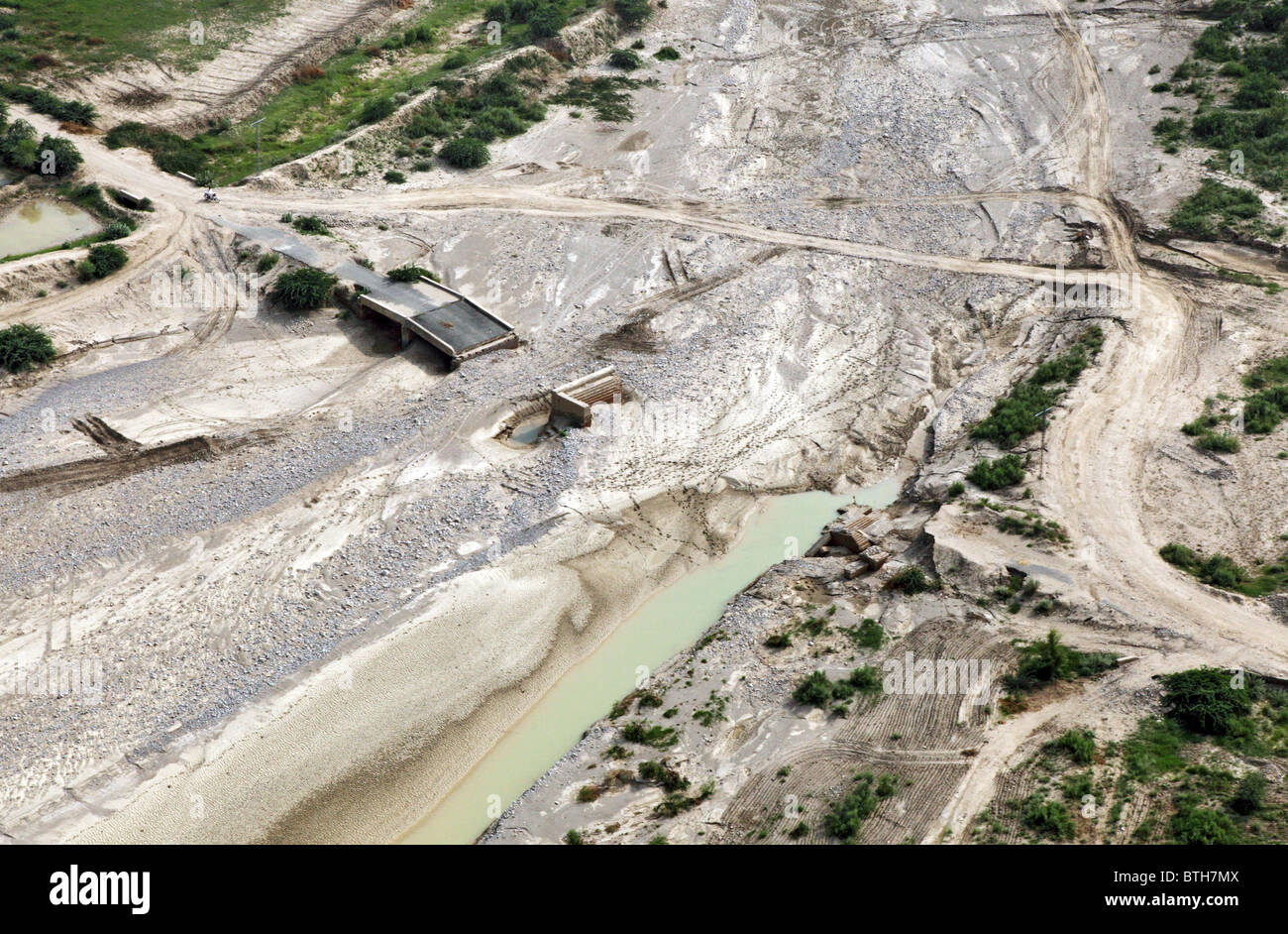 A bridge destroyed by a flood, Kotnai, Pakistan Stock Photo - Alamy