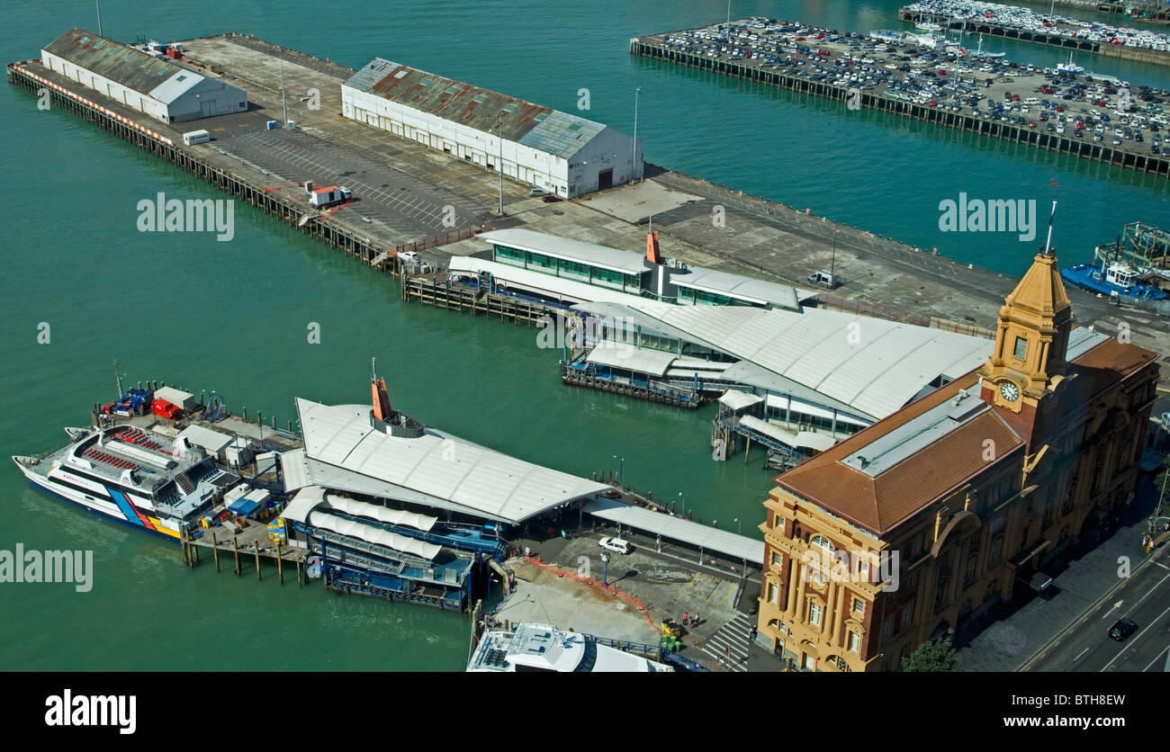 View of Queens Wharf and Auckland waterfront, Auckland, New Zealand ...