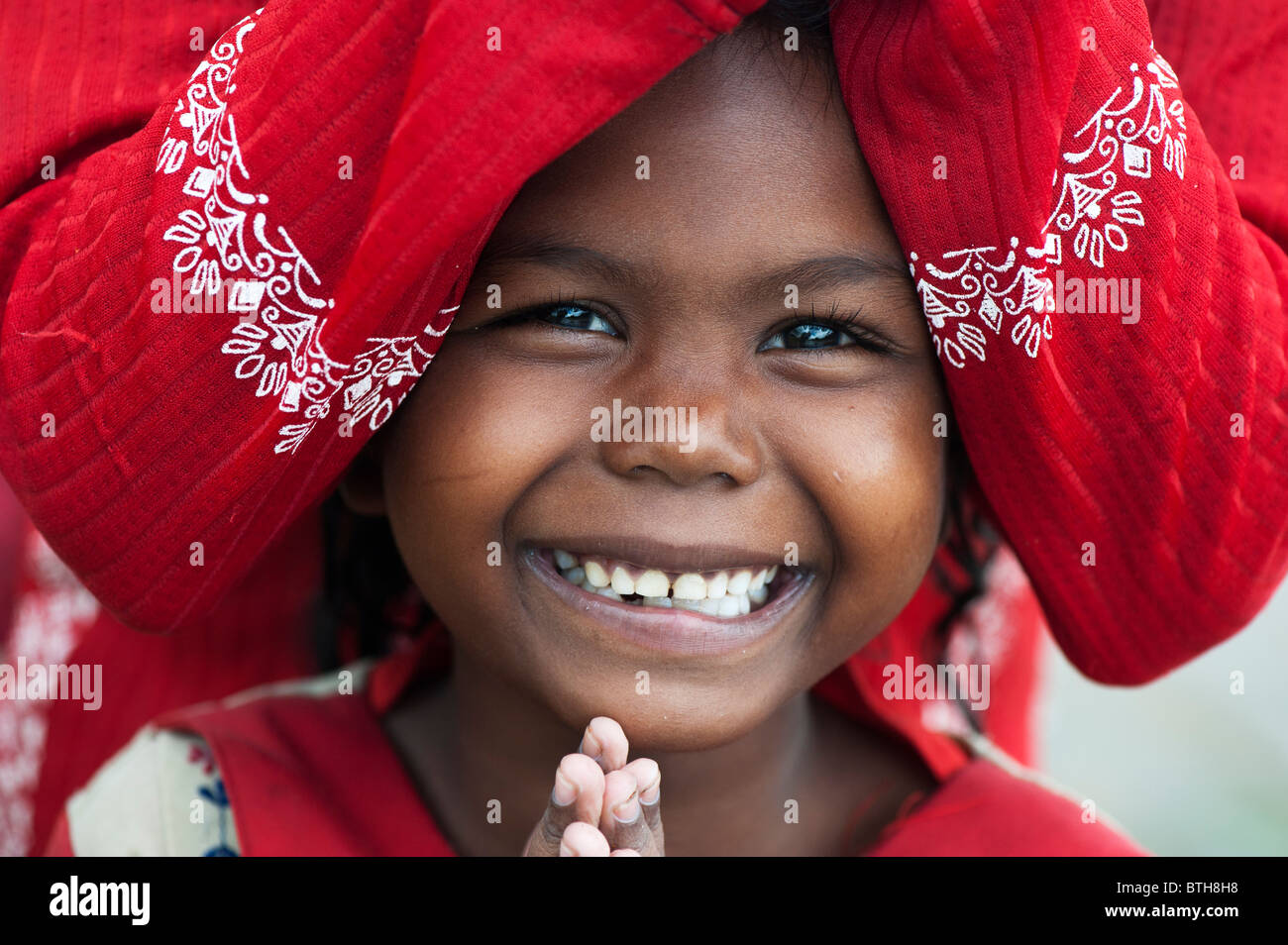 Smiling happy Indian village girl Stock Photo - Alamy