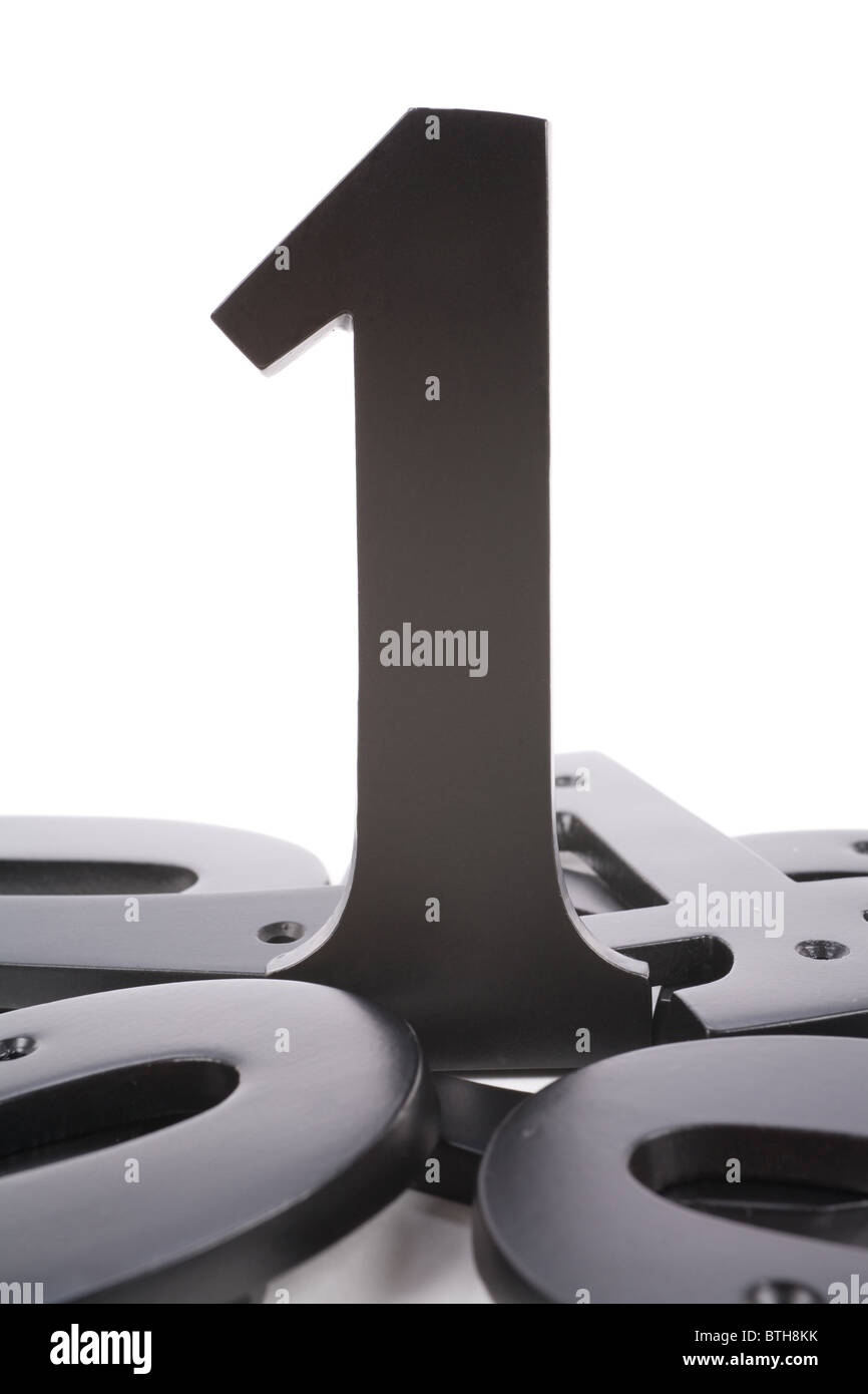 number 1 with white background, concept of teamwork Stock Photo - Alamy