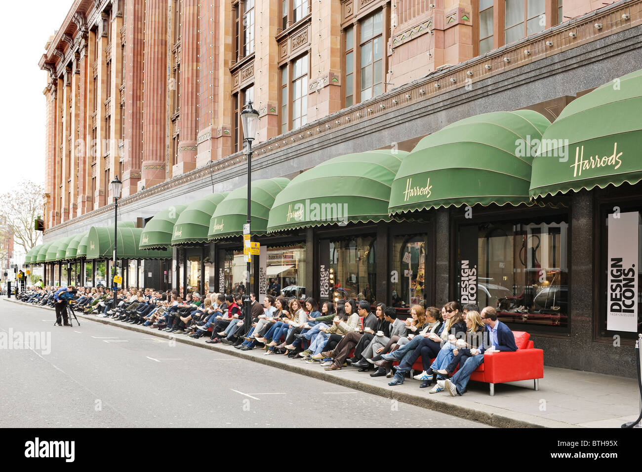 Worlds longest sofa at Harrods Stock Photo - Alamy