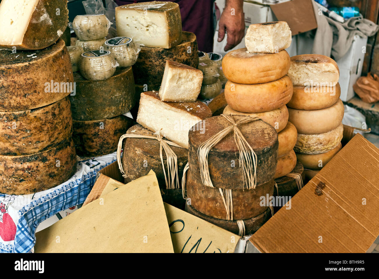 Assortment of Cheese, Marche, Italy Stock Photo - Alamy