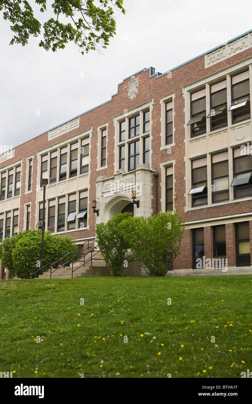 Exterior of High School USA Stock Photo - Alamy