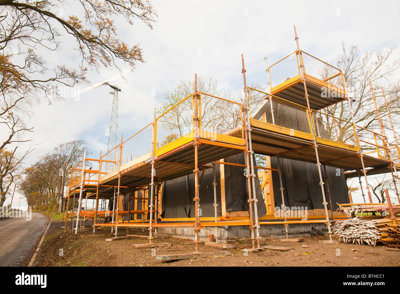 An architect designed eco house with a wind turbine which will provide ...