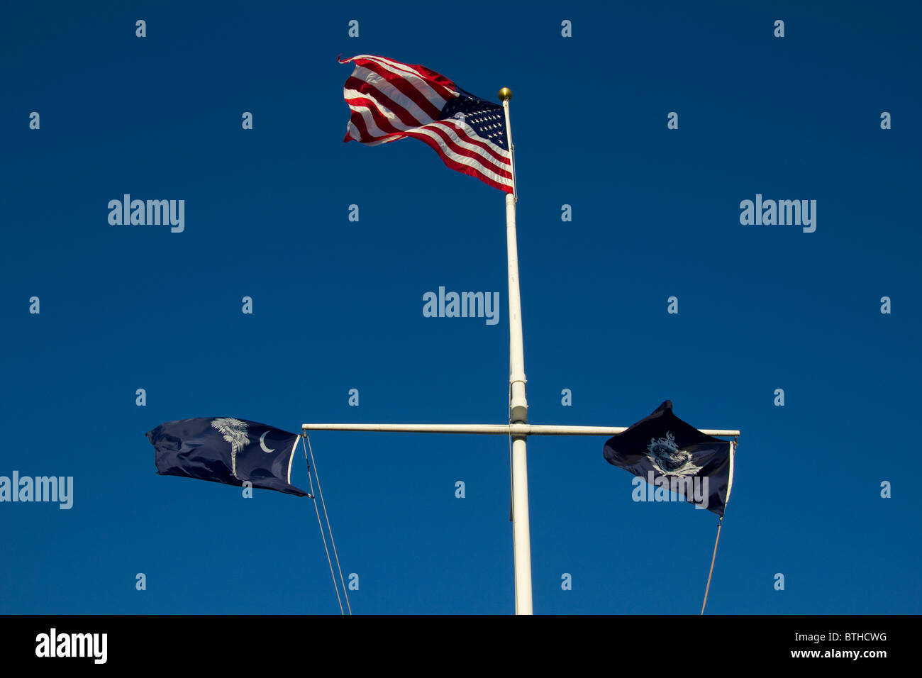Three Flags Fluttering High Resolution Stock Photography and Images - Alamy