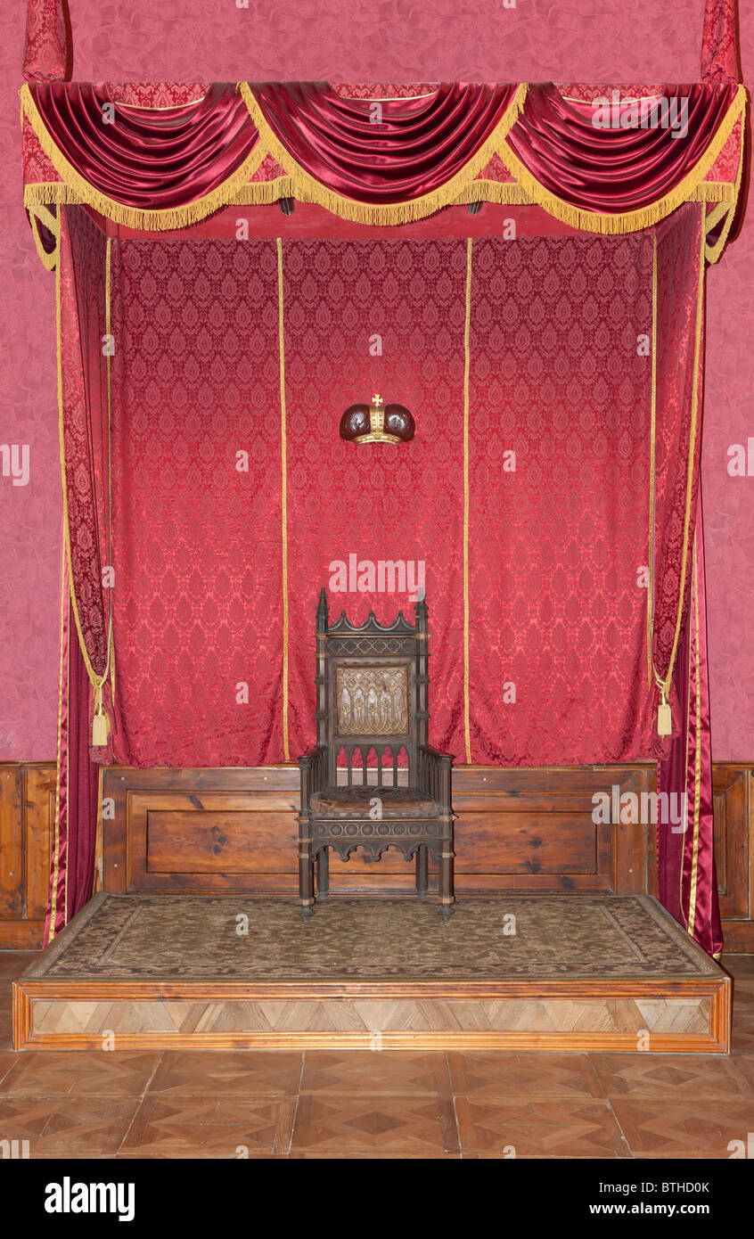 Throne. 1600-1700 years. A museum piece castle Lvov, Ukraine Stock ...