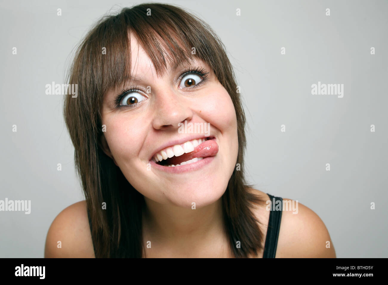 A woman making faces Stock Photo - Alamy