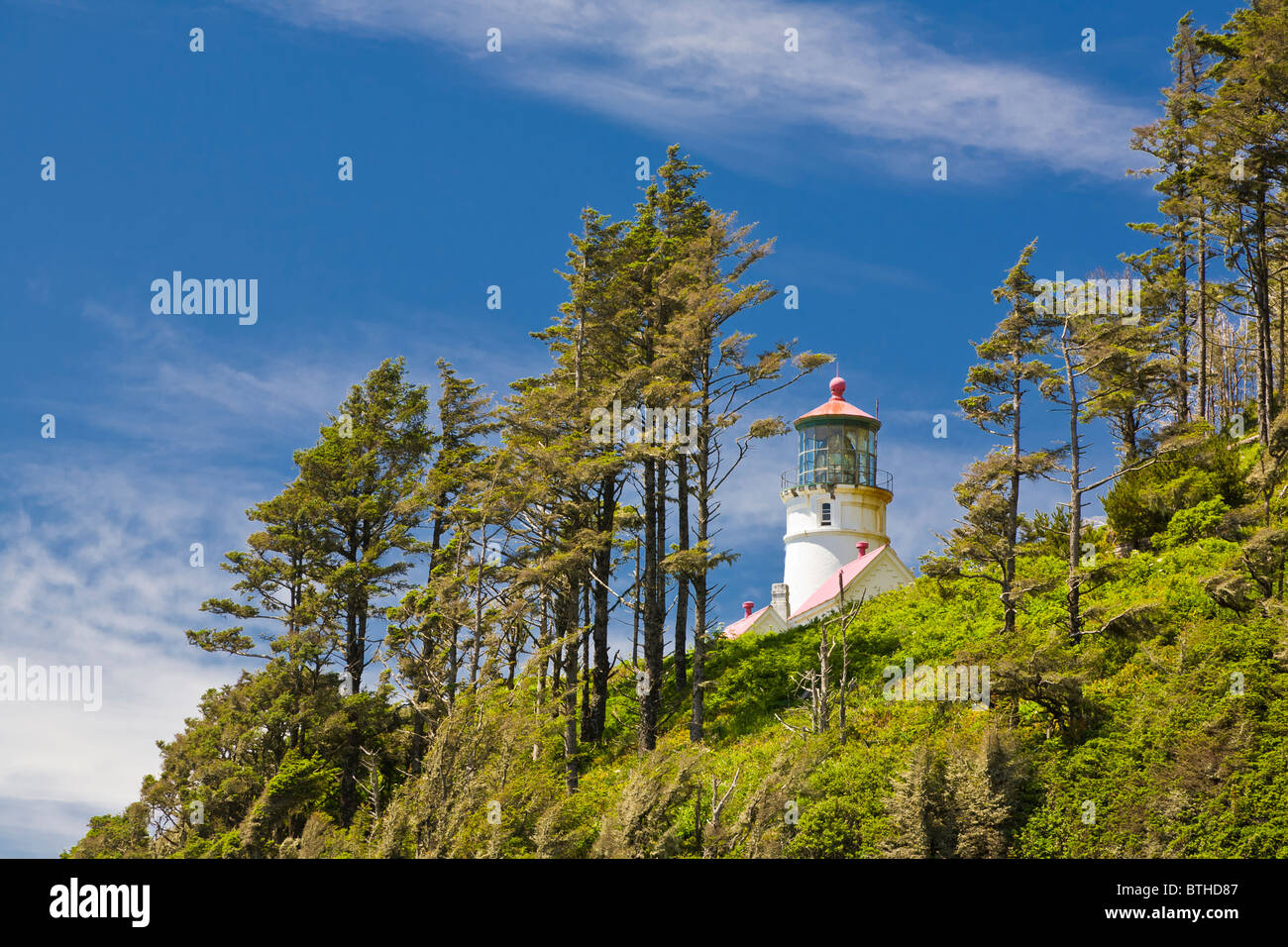 Heceta Head Lighthouse on the Pacific Ocean coast of Oregon Stock Photo ...