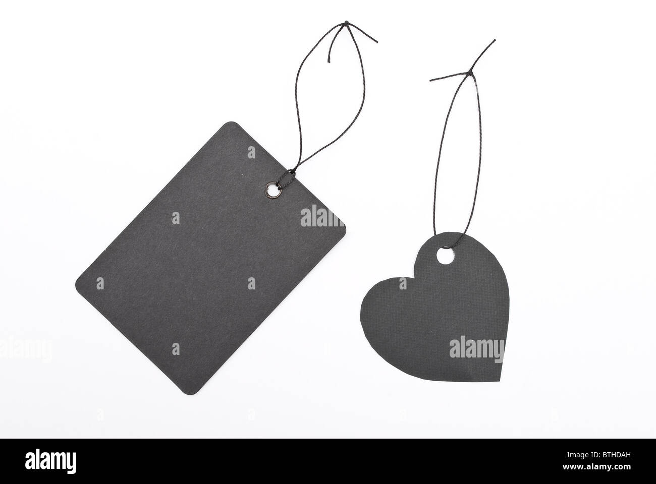 Black gift tags Stock Photo - Alamy