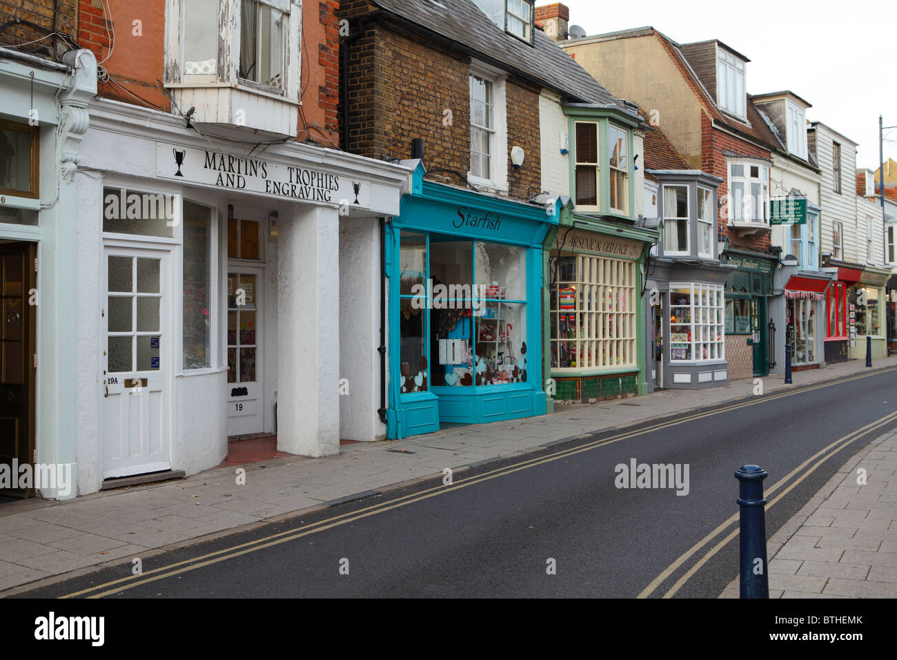 A row of shops in Harbour street Stock Photo - Alamy