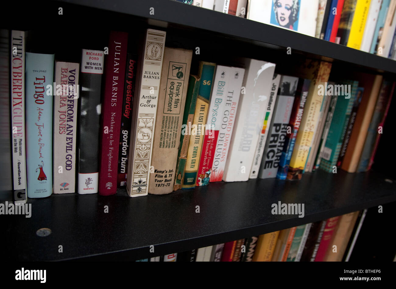 Books on bookcase, London Stock Photo - Alamy