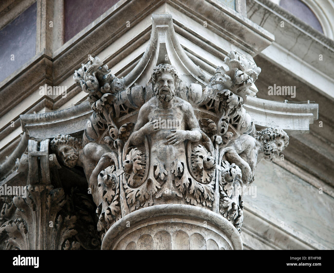 Capital from Façade of San Rocco Church - Venice Italy Stock Photo - Alamy