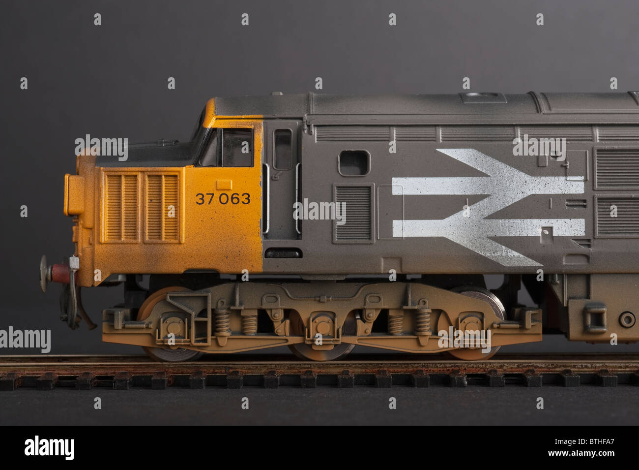Class 37 Diesel Locomotive, BR Railfreight Livery Stock Photo - Alamy
