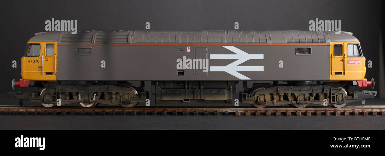 Class 47 Diesel Locomotive, BR Railfreight Livery Stock Photo - Alamy