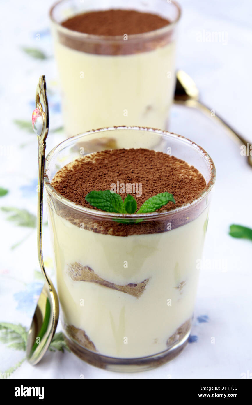 Tiramisu in a glass hi-res stock photography and images - Alamy