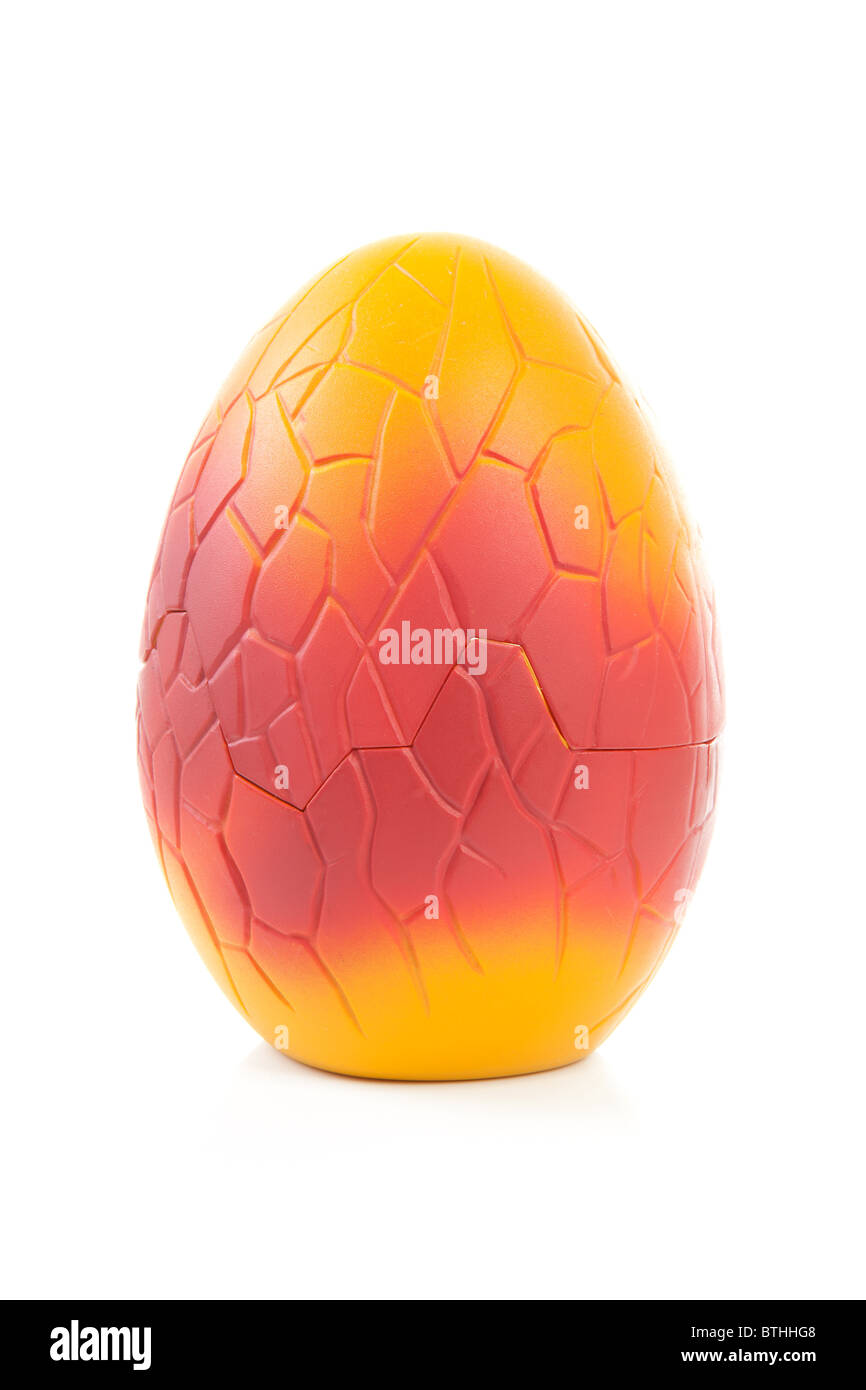 colorful plastic egg toy isolated on white background Stock Photo - Alamy