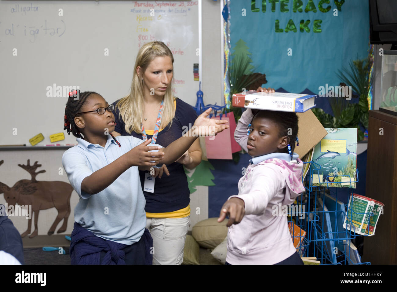 Elementary school class at the Detroit Community School a charter ...