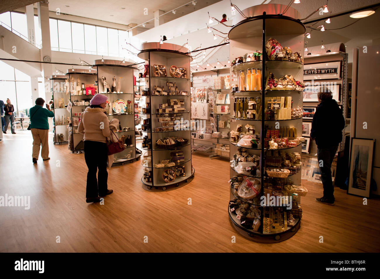 People buying Xmas gifts at Aberystwyth Arts Centre christmas crafts ...