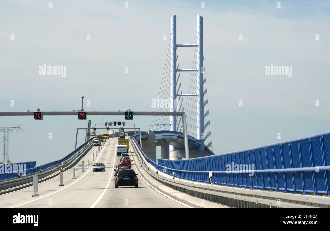 New Ruegenbruecke bridge, Stralsund, Germany Stock Photo - Alamy