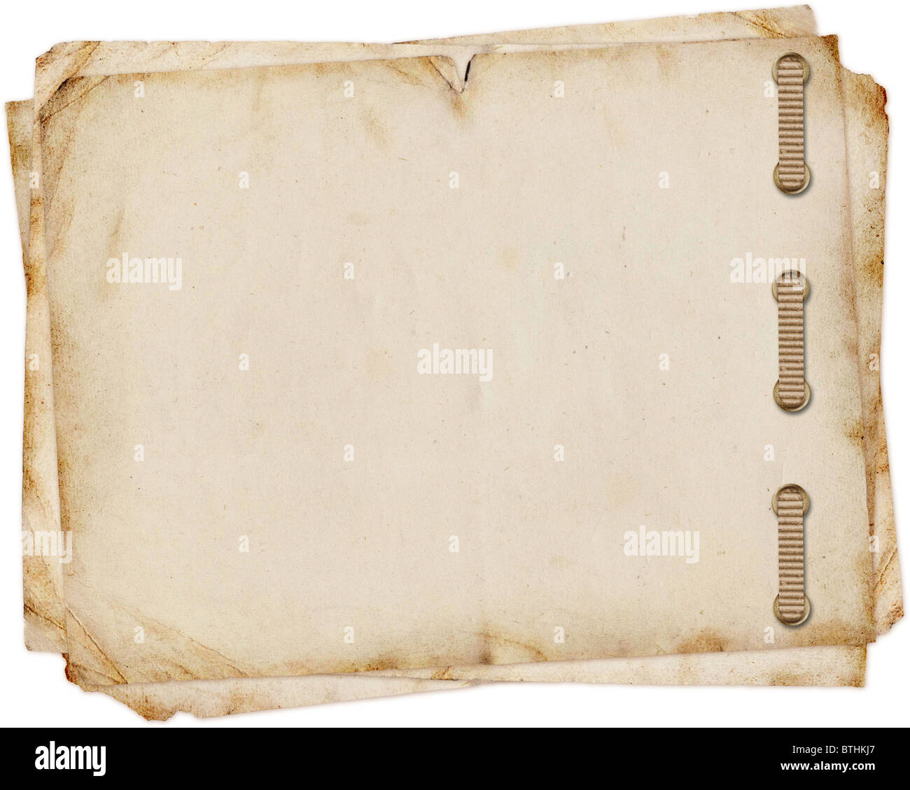 Old paper on white background Stock Photo - Alamy