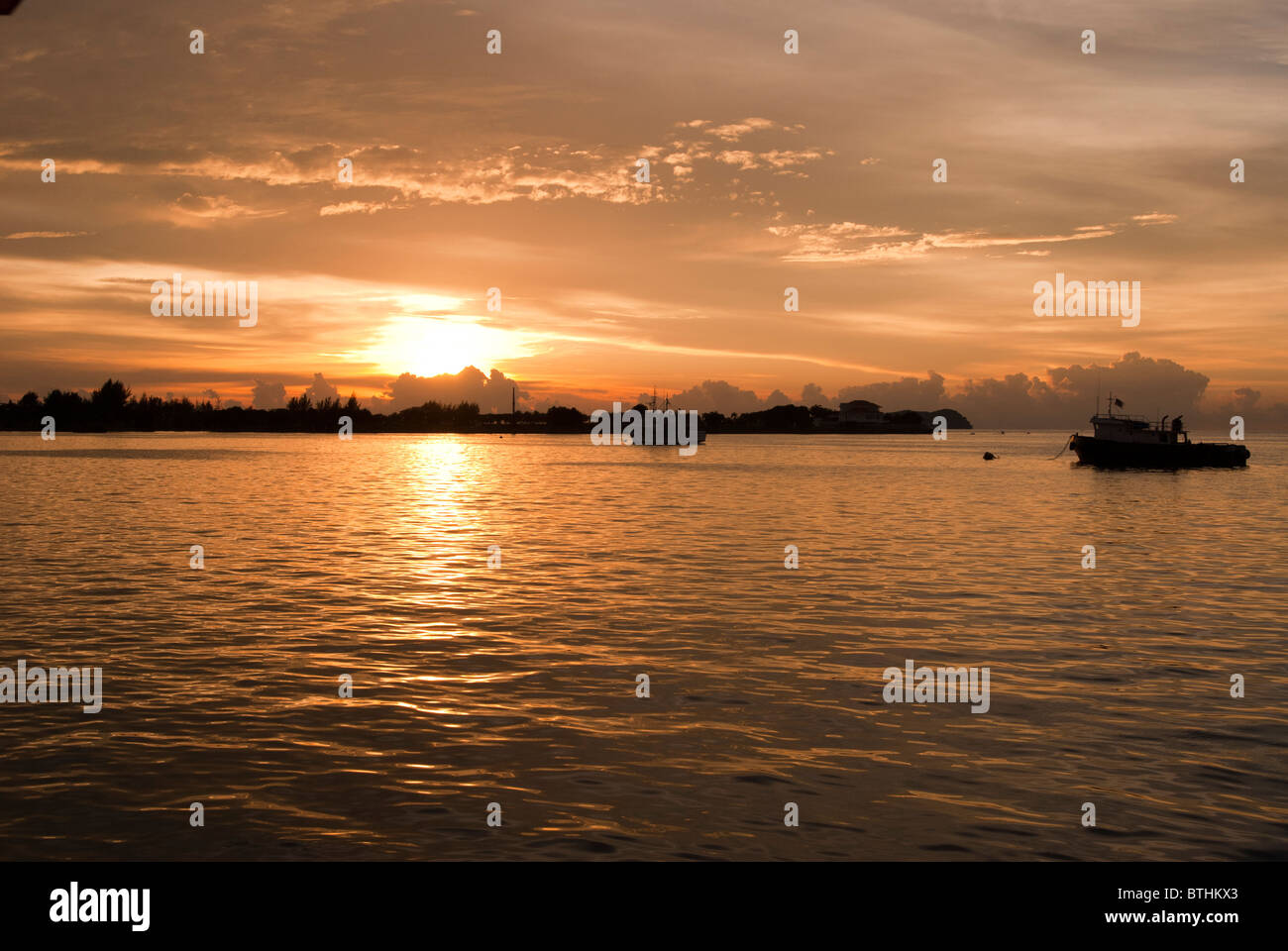 Sunset over Kota Kinabalu Sabah Borneo Malaysia Stock Photo - Alamy