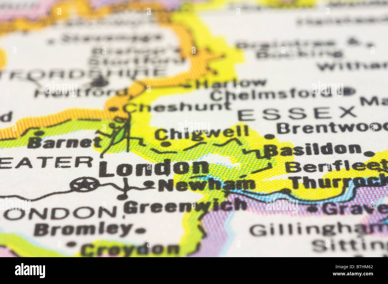 Map of united kingdom cities hi-res stock photography and images - Alamy