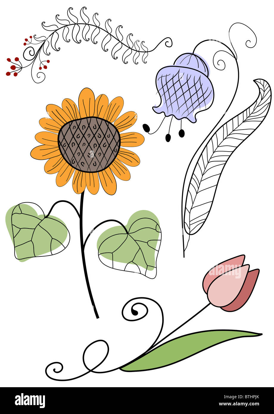 Grey brown flowers Cut Out Stock Images & Pictures - Alamy