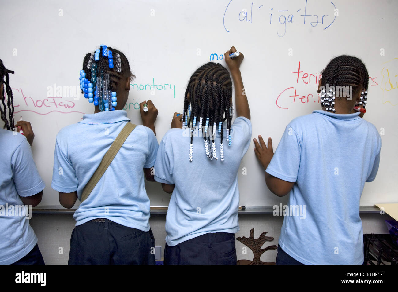 Elementary school class at the Detroit Community School a charter ...