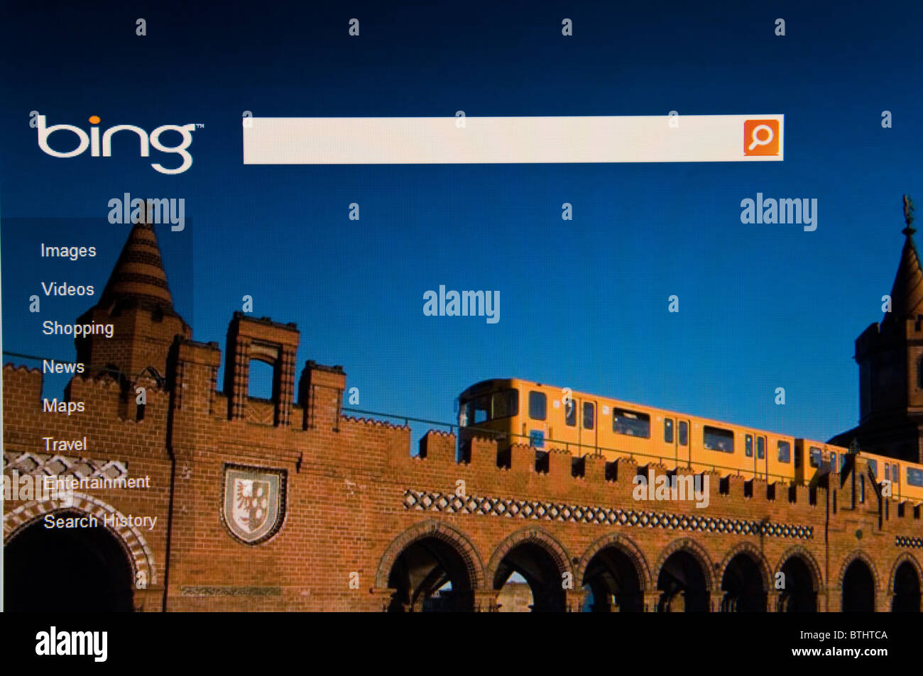 Bing website screen shot Stock Photo - Alamy